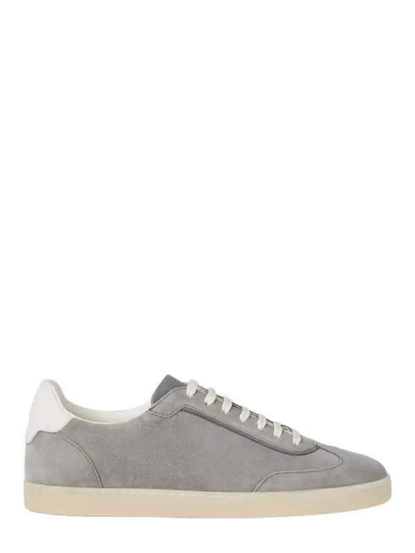 Brunello Cucinelli Low Top Lace-up Sneakers - Fog White