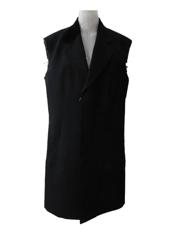 MAISON MARGIELA Four-stitch Sleeveless Coat - Black