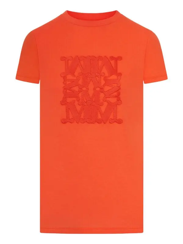 Max Mara Cotton T-shirt With Logo - Red