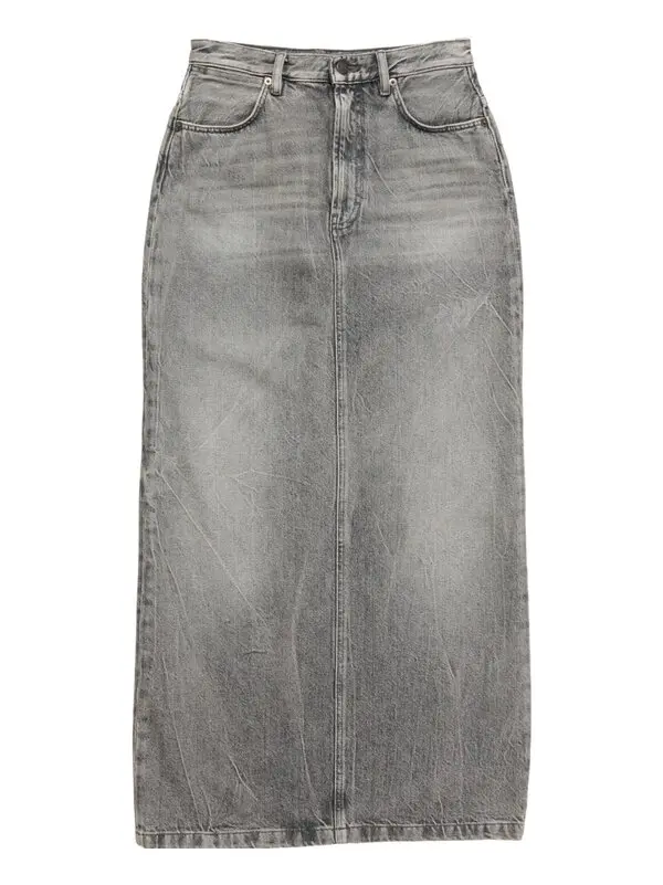 Acne Studios Panelled Denim Midi Skirt - Gray