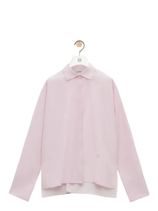 Loewe Concealed Fastened Shirt With Contrasting Cuffs And Back - Baby Light Pink