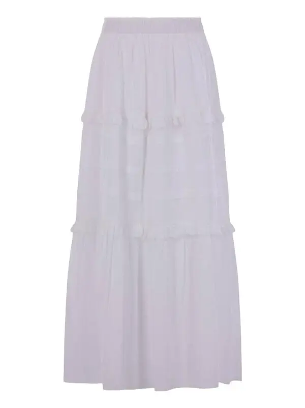 Isabel Marant Étoile Tiered Ruffle Maxi Skirt - White