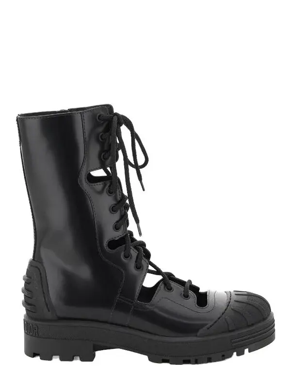 Dior Lace-up Combat Boots - Black