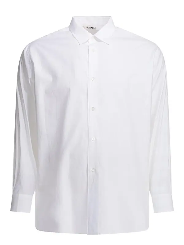 Auralee Classic Collar Long Sleeve Shirt - White