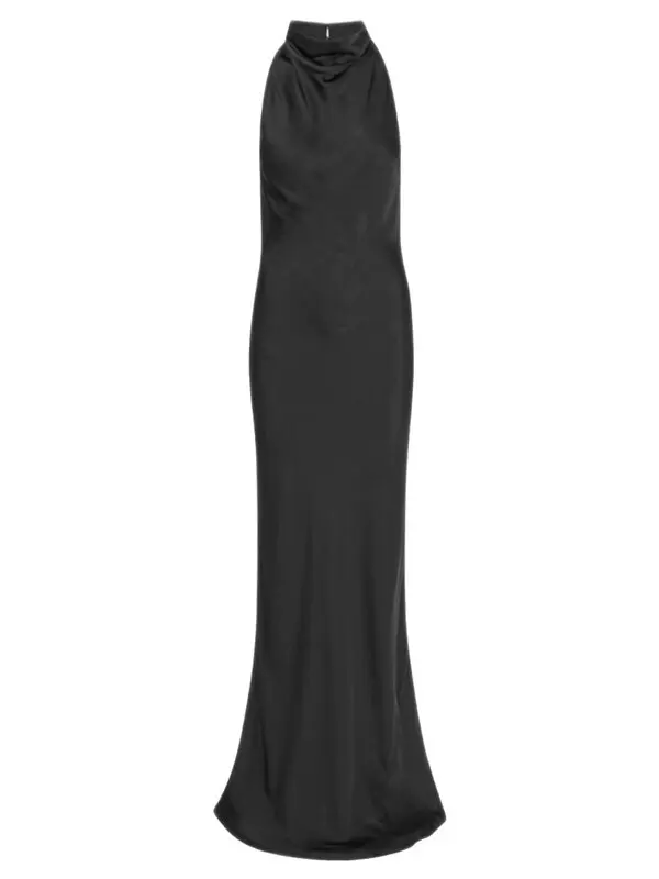 ROTATE BY BIRGER CHRISTENSEN Halterneck Maxi Dress - Black