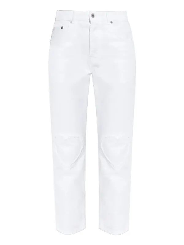 Moschino Heart Motif Jeans - White