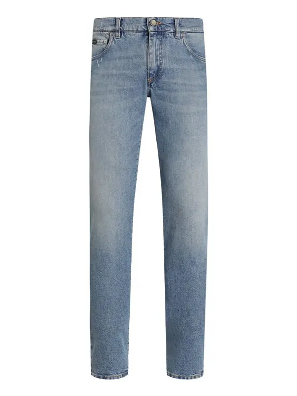 Dolce & Gabbana Faded Skinny Jeans - Gray