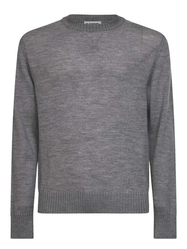 JIL SANDER Long-sleeved Crewneck Jumper - Gray