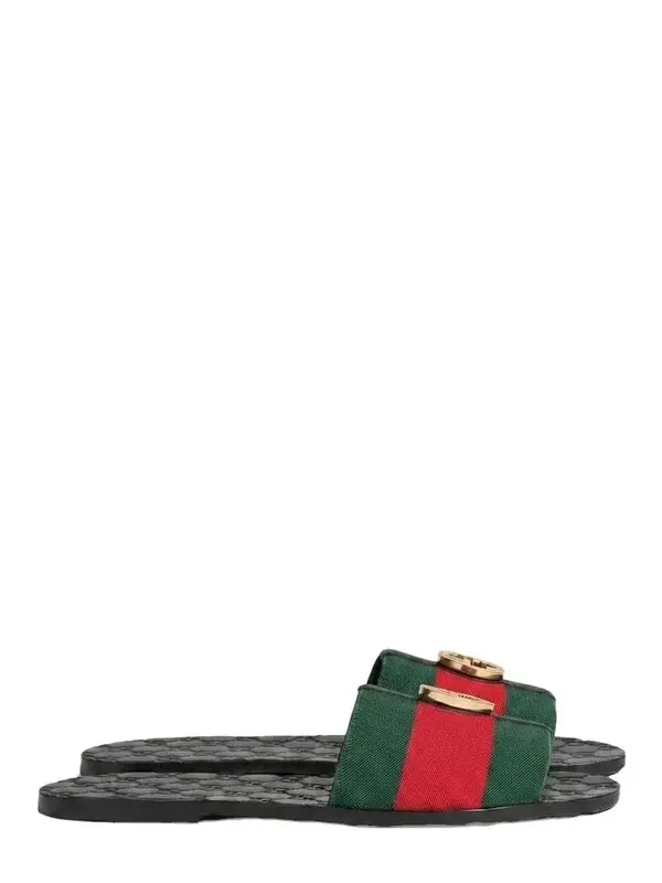 Gucci Riviera Slide Sandal - Green And Red