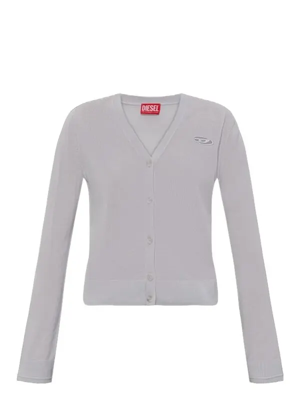 DIESEL® M-alima V-neck Knitted Cardigan - Grey