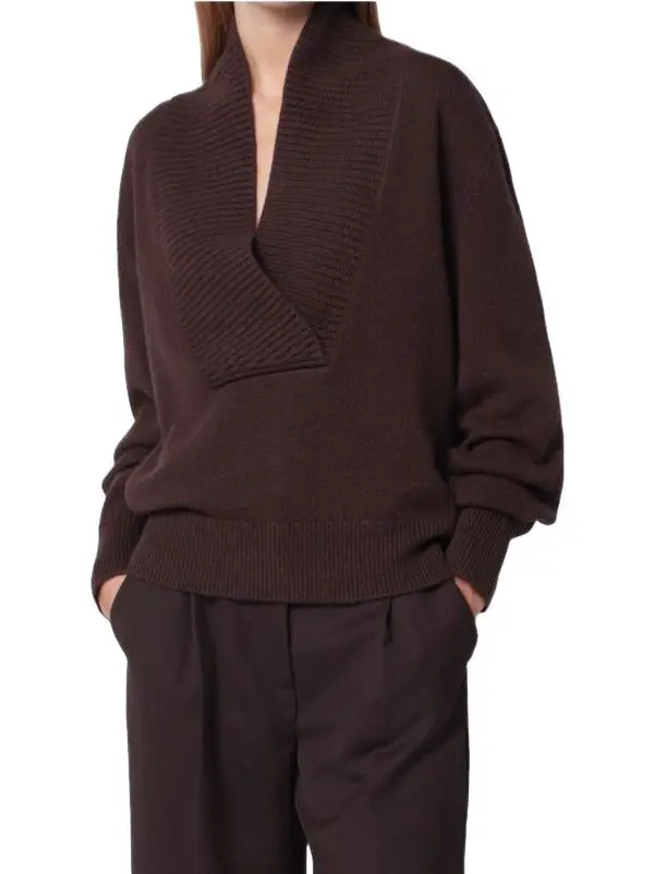 Loulou De Saison Shawl Collar Knitwear - Brown