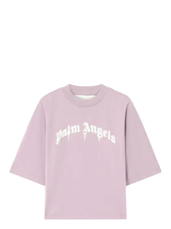 Palm Angels Curved Logo Boxy T-shirt - Pink