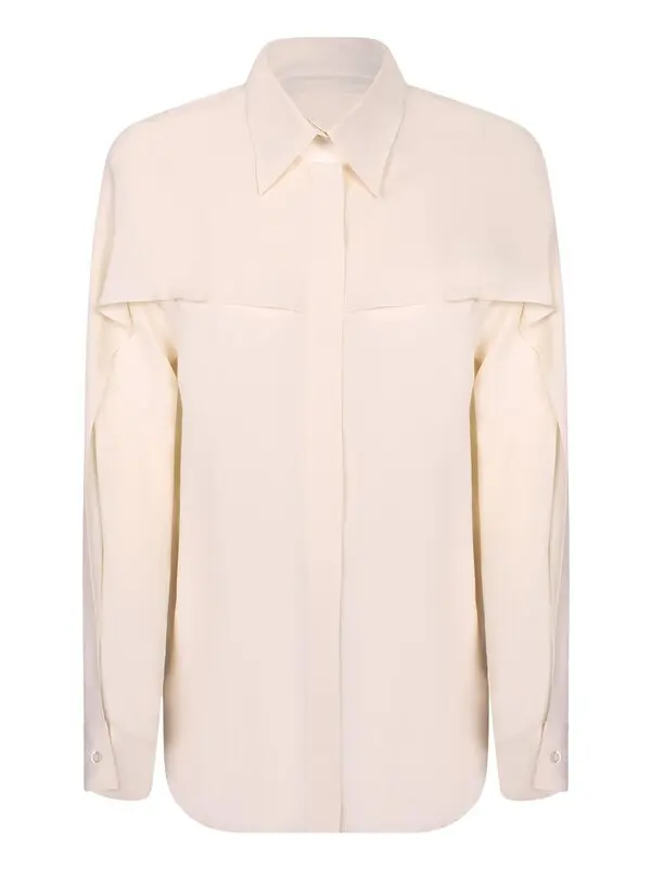 Fabiana Filippi Cut-out Detail Long Sleeve Shirt - White