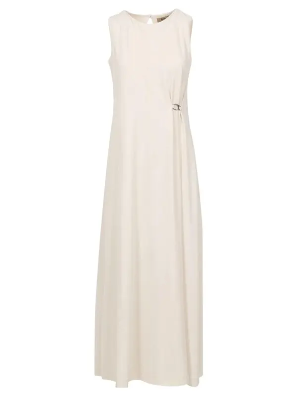 Herno Sleeveless Round Neck Maxi Dress - White