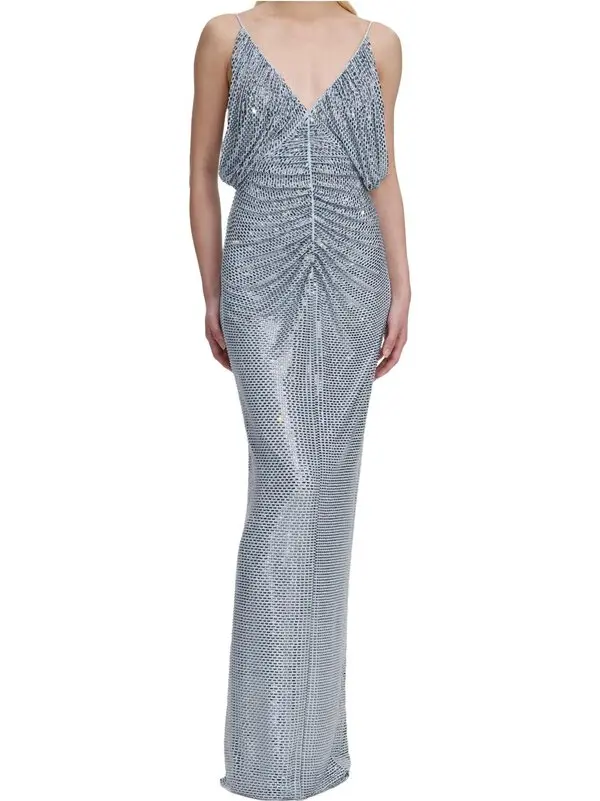 SELF-PORTRAIT Embellished Maxi Dress - Blue