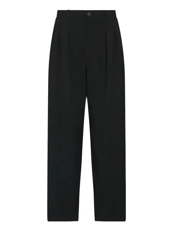 THE ROW Corley Pleated Trousers - Black