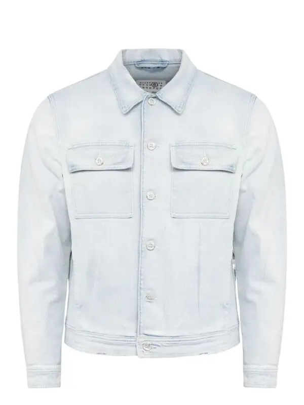MAISON MARGIELA Cotton-blend Denim Jacket - Light Blue
