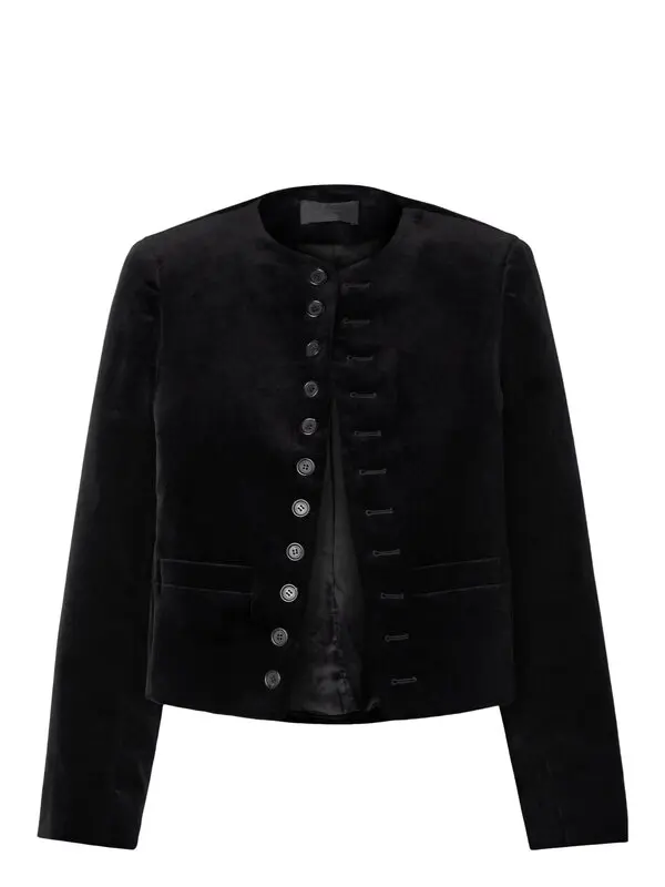 NILI LOTAN Patti Velvet Jacket - Black