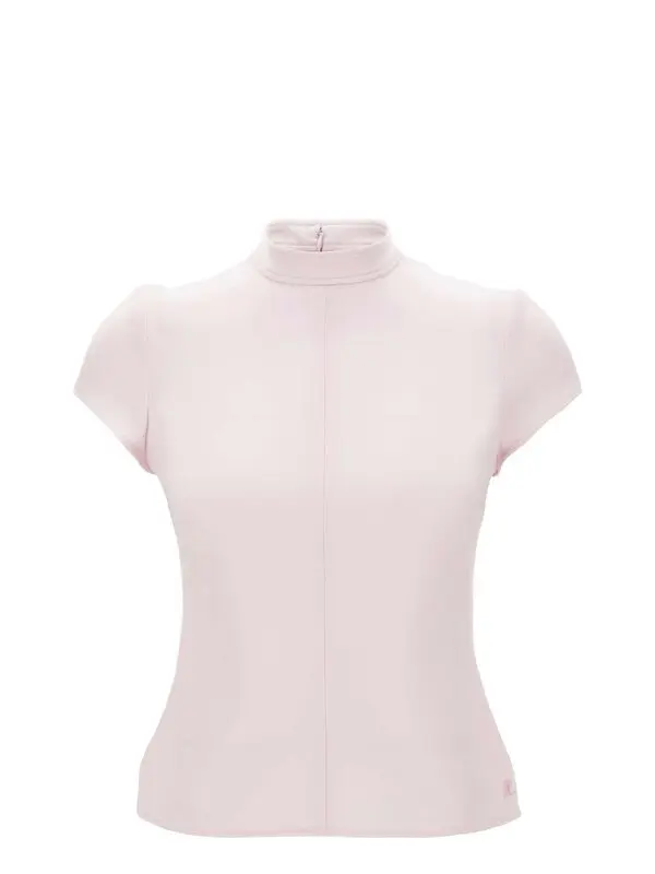 COURREGES Heritage Fitted Short-sleeve Top - Light Pink