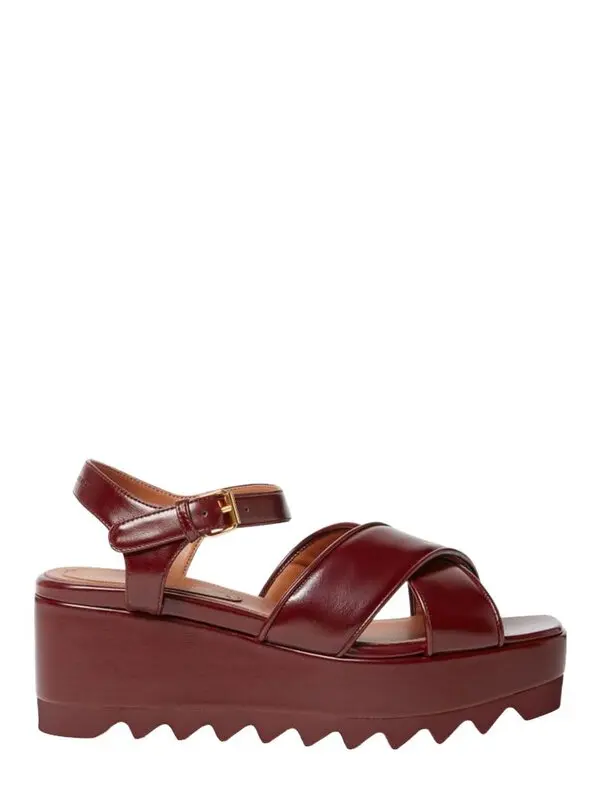 Stella McCartney Criss-cross Platform Sandals - Red