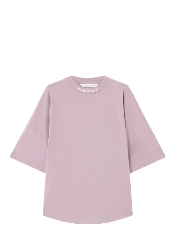 Palm Angels Dripping Curved Logo Oversize T-shirt - Pink