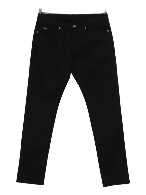 Emporio Armani Logo Detail Jeans - Black