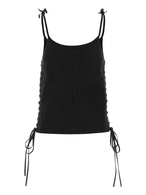 Balenciaga Lace-up Tank Top - Black