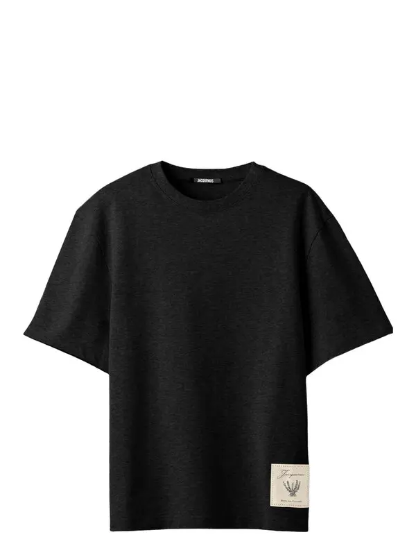 Jacquemus Torneo Short-sleeve T-shirt With Embroidered Back Detail - Black