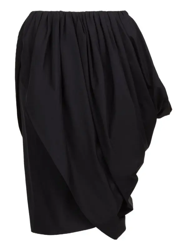 Chloé Knee-length Wrap Skirt In Cotton Poplin - Black