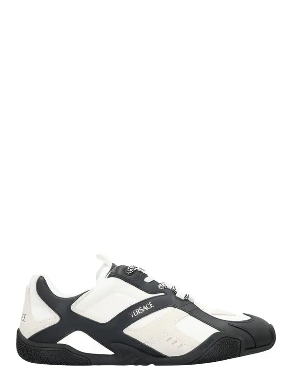 Versace Galaxia Paneled Lace-up Sneakers - White