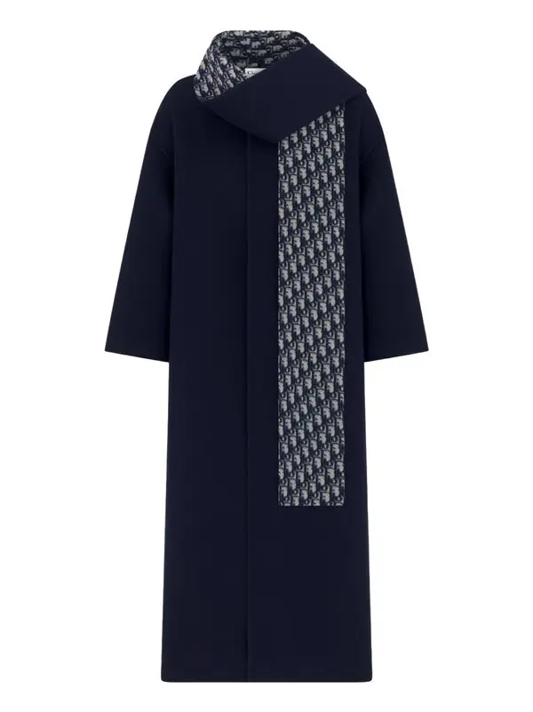 Dior Coat With Removable Scarf - Black