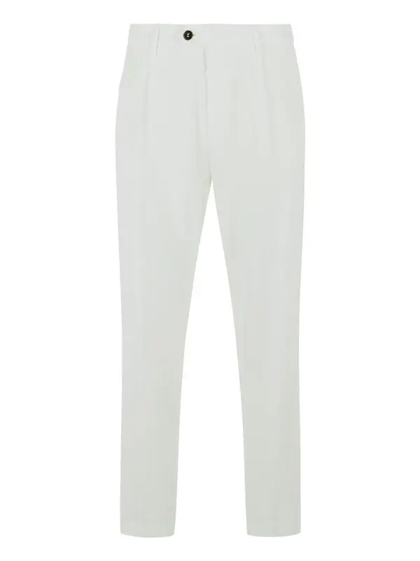 Eleventy Pleated Tailored Trousers - White