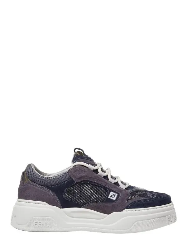Fendi Force Lace-up Low-top Sneakers - Black