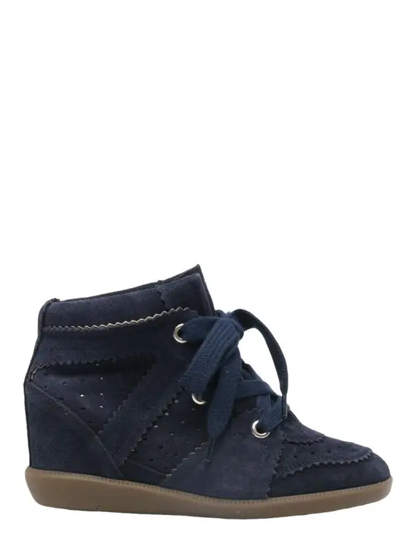 Isabel Marant Étoile Bobby Lace-up Wedge Sneakers - Dark Blue