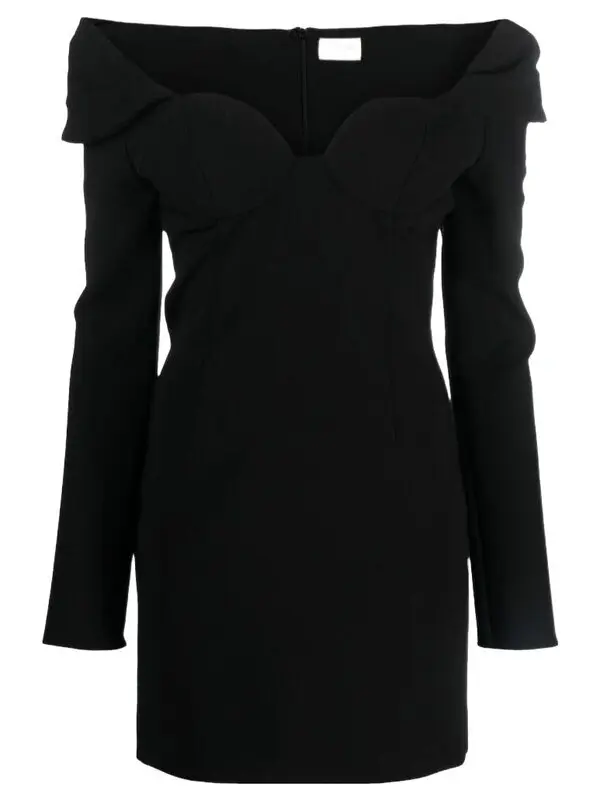Magda Butrym Off-the-shoulder Sweetheart Neckline Mini Dress - Black