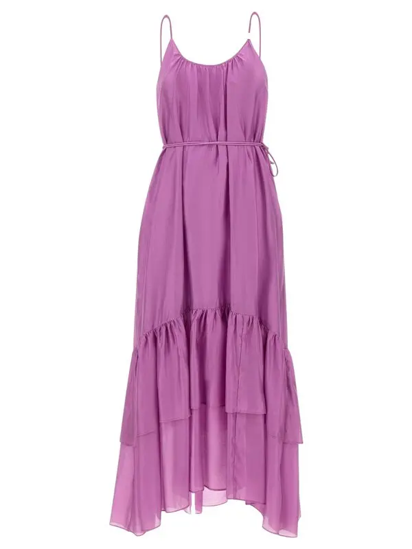 Liu Jo Tiered Ruffle Maxi Dress - Pink