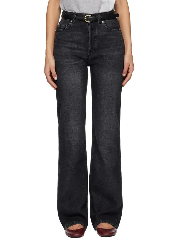 A.p.c. Button-fly Flared Jeans - Black