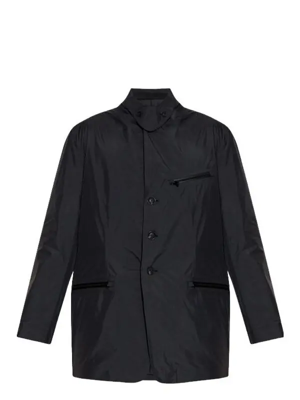 Y3 Long Sleeve Shirt Jacket With Zip Pockets - Black