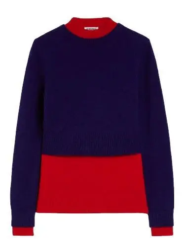 JIL SANDER Crewneck Double-layer Jumper - Haiti