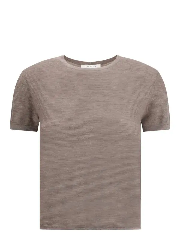 LISA YANG Ira Fine Knit T-shirt - Gray