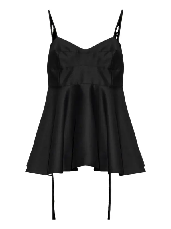 RÓHE Flared Bustier Top - Black