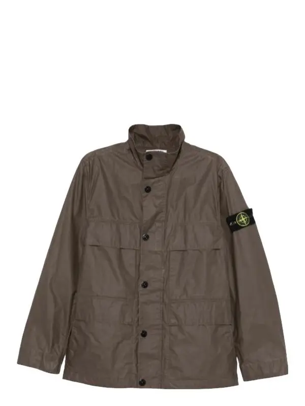 Stone Island Stand Collar Casual Jacket - Brown