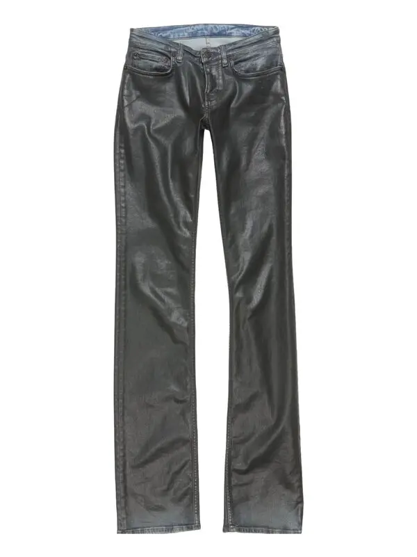 Acne Studios Skinny Fit Logo Patch Jeans - Black