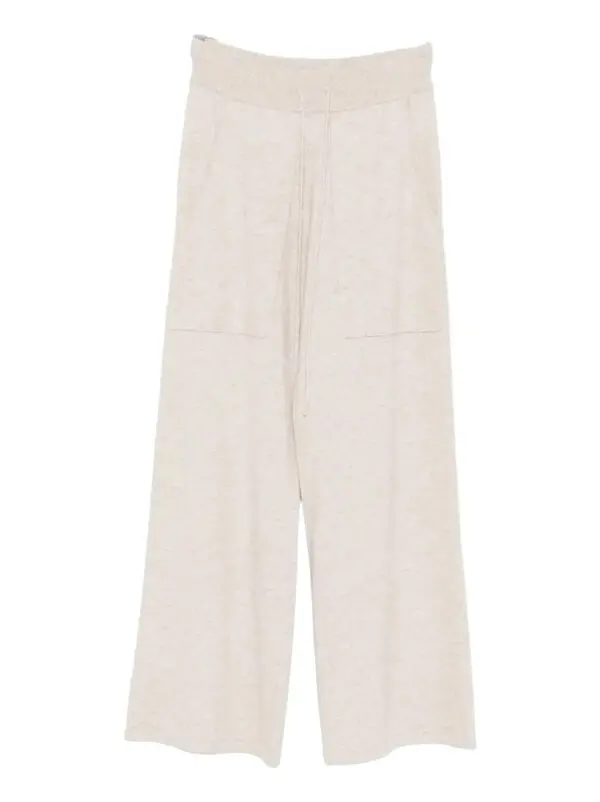 LISA YANG Drawstring Wide-leg Pants - Beige