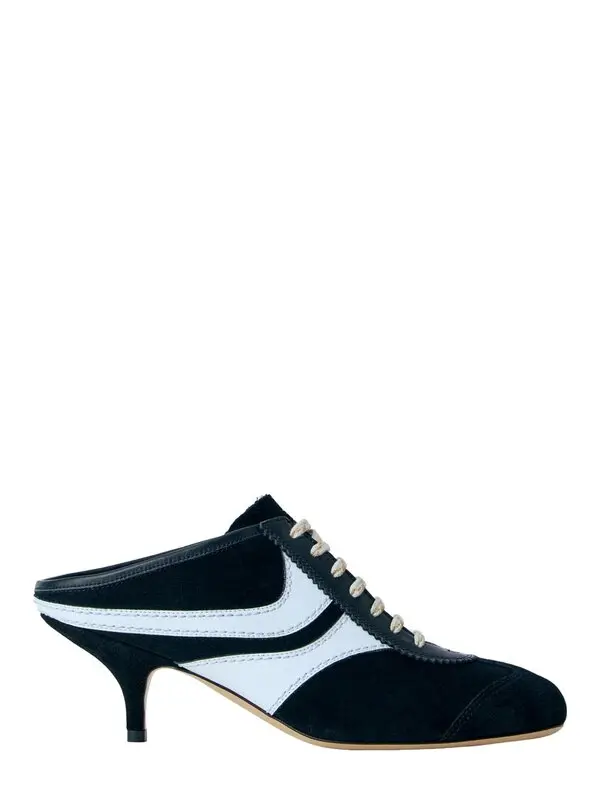 Dries Van Noten Heeled Lace-up Mules - Black