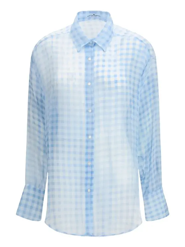 Ermanno Scervino Checked Long-sleeve Shirt - Blue