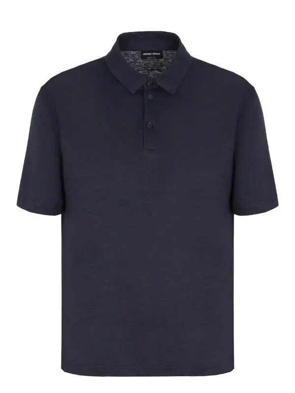 Giorgio Armani Short-sleeved Polo Shirt - Night Blue