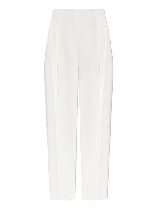 Givenchy High-waisted Pleated Trousers - White