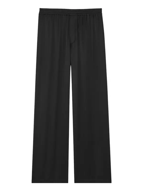 Saint Laurent Fluid Satin Straight-leg Pants - Black