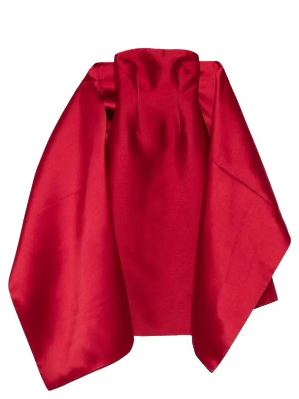 Solace Renee Maxi Dress With Draped Details - Red